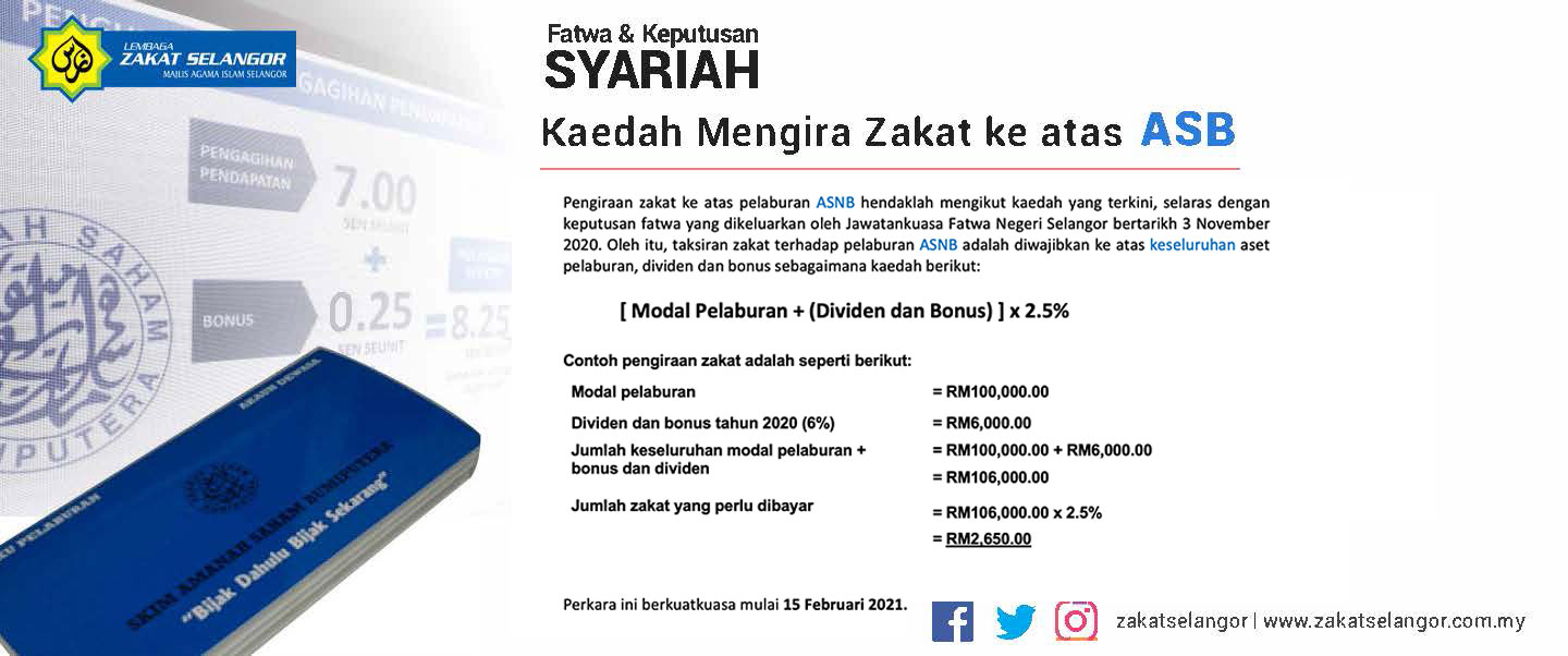 Dah Dapat Dividen, Sila bayar Zakat! Ini Cara Kira Zakat ASB » EduBestari