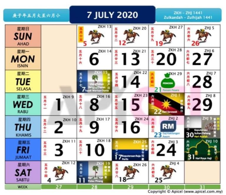 Kalender Kuda 2020: Semak Kemaskini Kalender Cuti Sekolah Baru » EduBestari