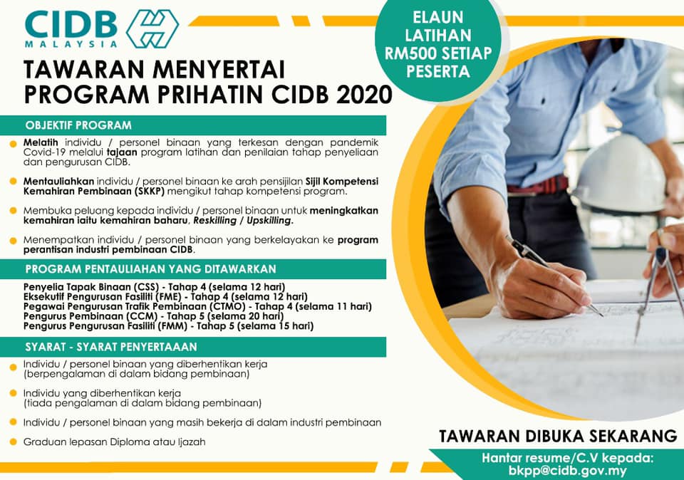 Tawaran Menyertai Program Perantisan Industri Pembinaan CIDB, Terima ...