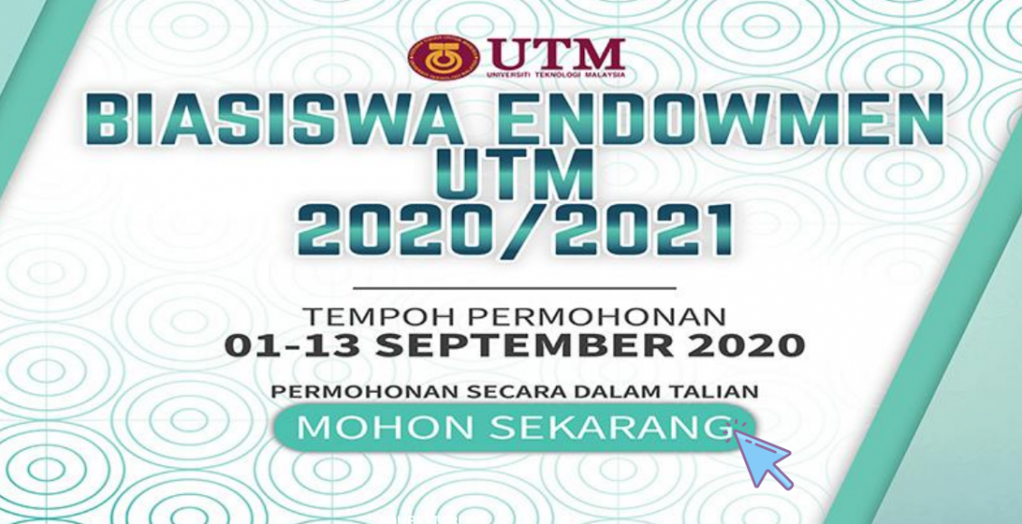 Permohonan Biasiswa Endowmen UTM 2020/2021 Bernilai RM12,000 Setahun - Edu Bestari