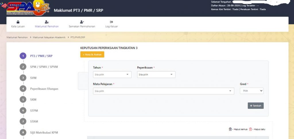 Dah Ada Akaun SPA8i, Ini Cara Daftar SPA9 & Dapatkan ID Baru Untuk Log ...