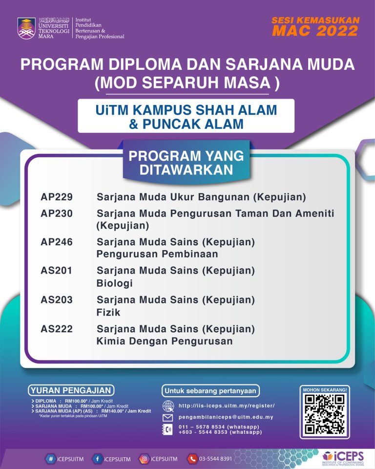Semakan Keputusan Permohonan Program Separuh Masa Diploma & Sarjana ...