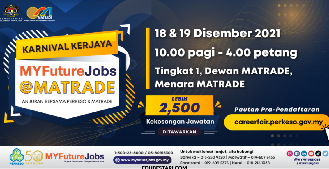 Daftar Karnival Kerjaya MATRADE: Lebih 2,500 Kekosongan Pelbagai ...
