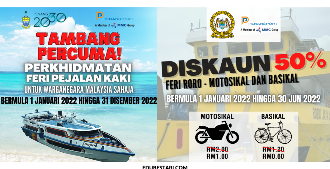 Feri P.Pinang Tawar Diskaun 50% Tambang Motosikal & Basikal Serta ...