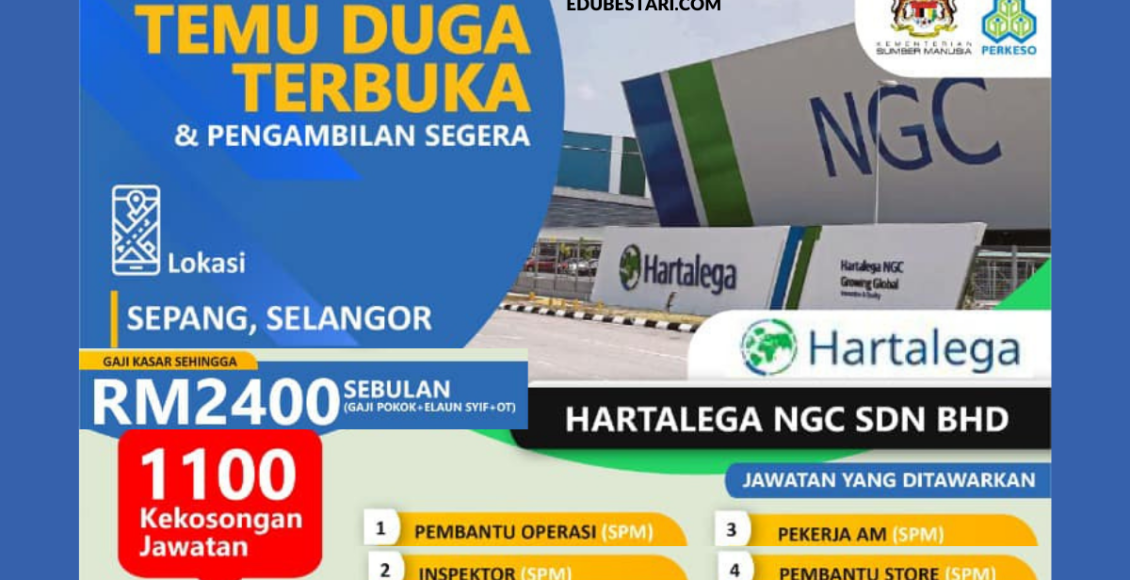 Daftar Temuduga Terbuka Hartalega. 1100 Kekosongan Jawatan Buat Lepasan SPM Dengan Gaji Sehingga ...