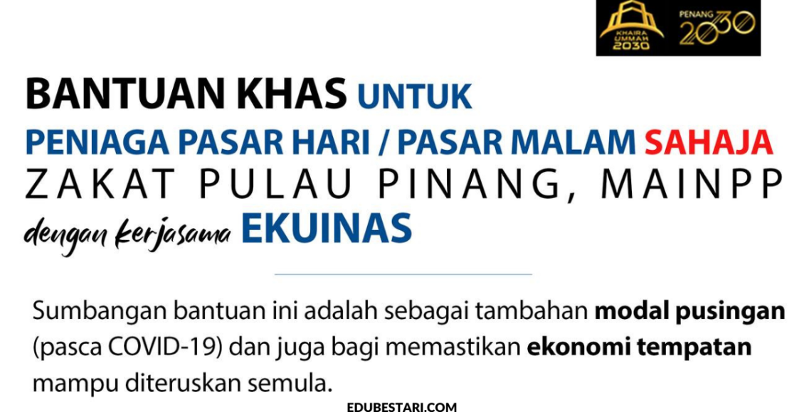 Permohonan Bantuan Khas Modal Pusingan MAINPP Untuk Peniaga Pasar Hari ...