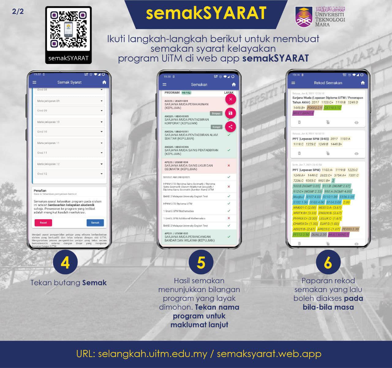 SemakSYARAT UiTM: Cara Semak Kelayakan Masuk UiTM Dengan Masukkan ...