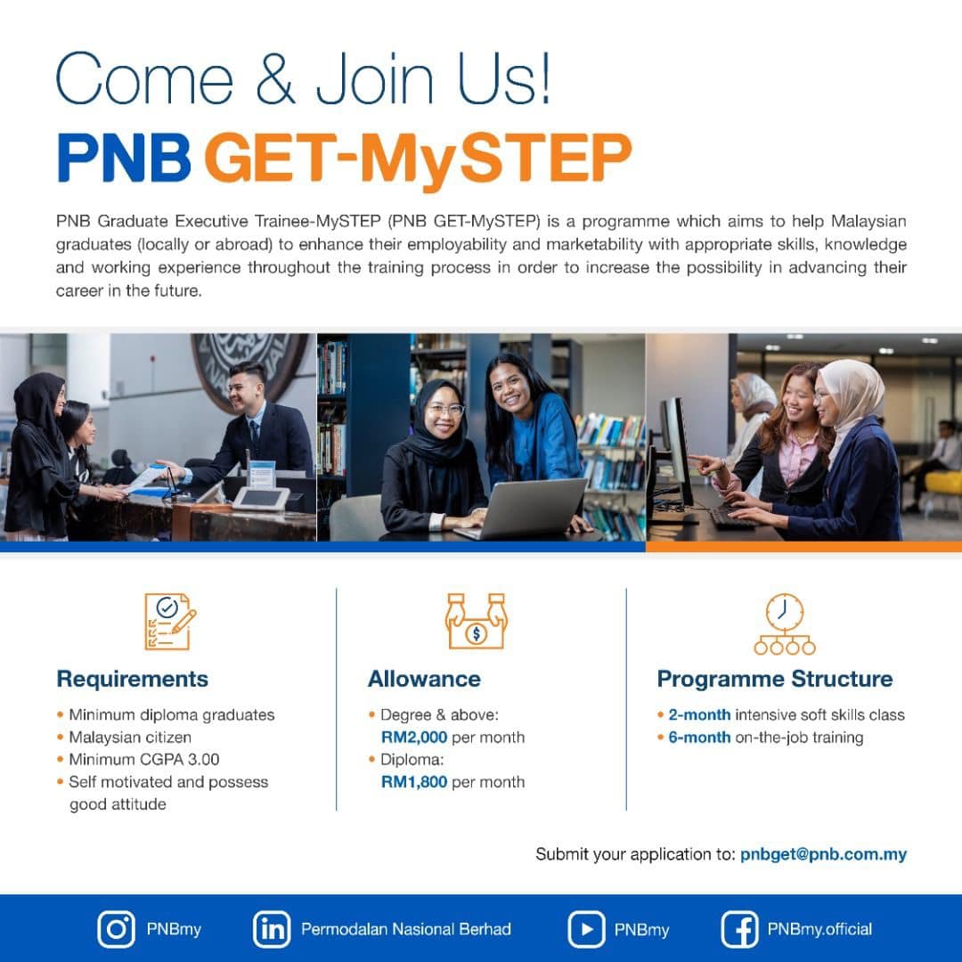 PNB GET: Tawaran Program Pelatih Graduan Eksekutif PNB Buat Graduan ...