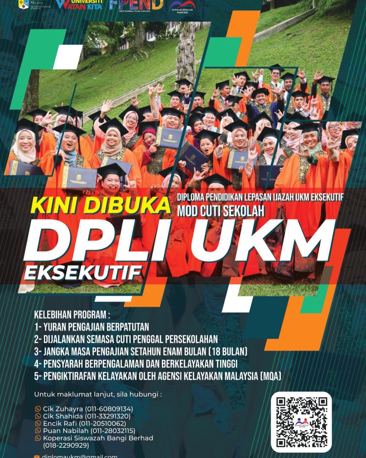 Permohonan Program Diploma Pendidikan Lepasan Ijazah (DPLI) UKM 2025 Dibuka
