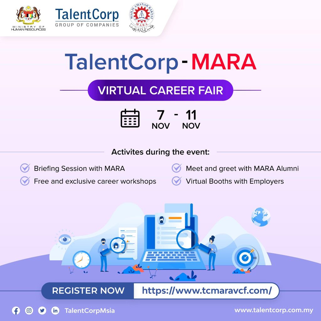 500 Peluang Pekerjaan Di TalentCorp-MARA Virtual Career Fair Terbuka ...