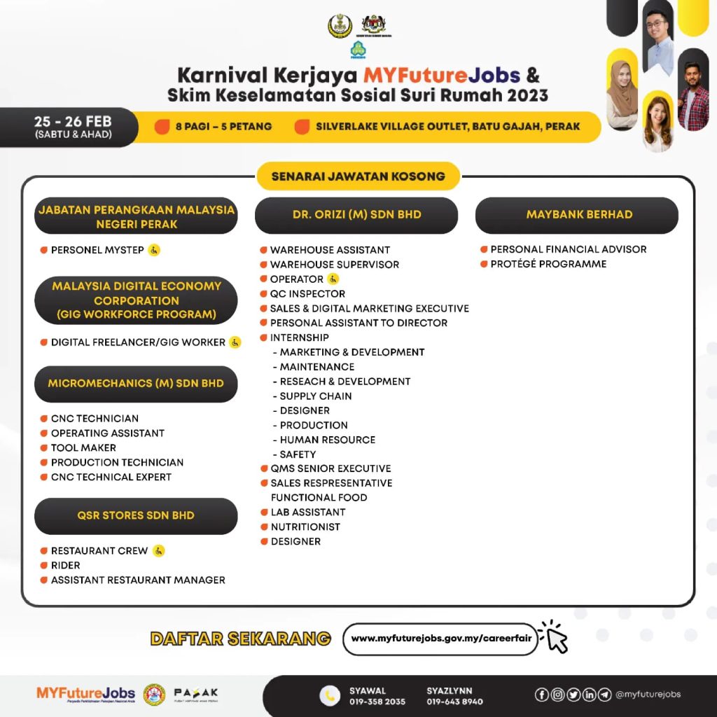 Tawaran Pelbagai Pekerjaan Di Karnival Kerjaya & Skim Keselamatan Sosial Suri Rumah PERKESO 2023 ...