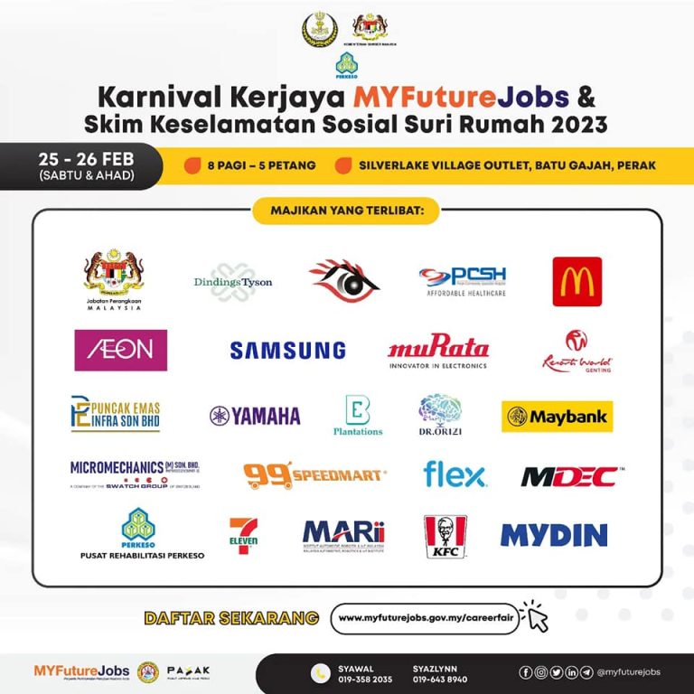 Tawaran Pelbagai Pekerjaan Di Karnival Kerjaya & Skim Keselamatan Sosial Suri Rumah PERKESO 2023 ...