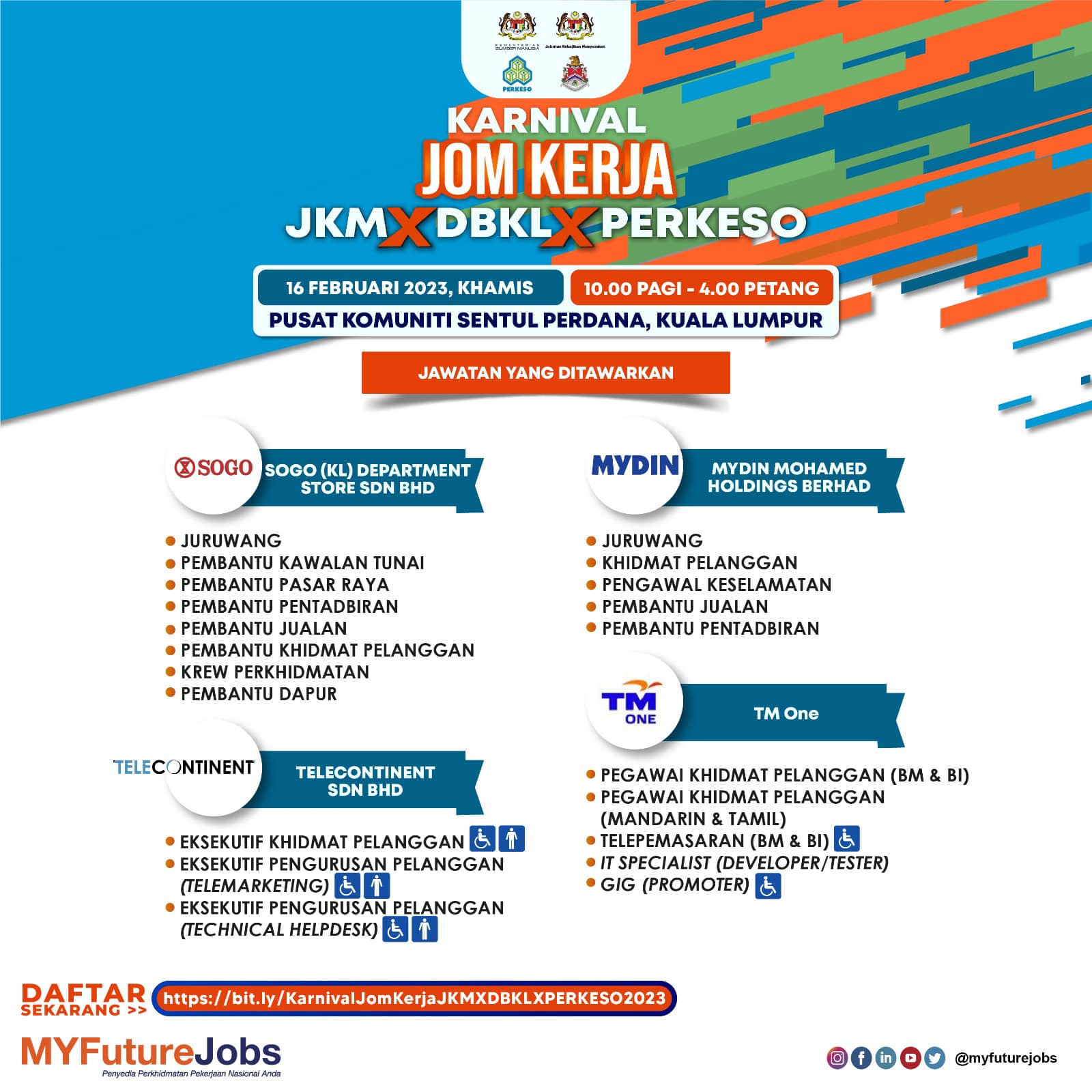 Karnival Jom Kerja Anjuran DBKL, JKM & PERKESO: Lebih 5,000 Peluang ...