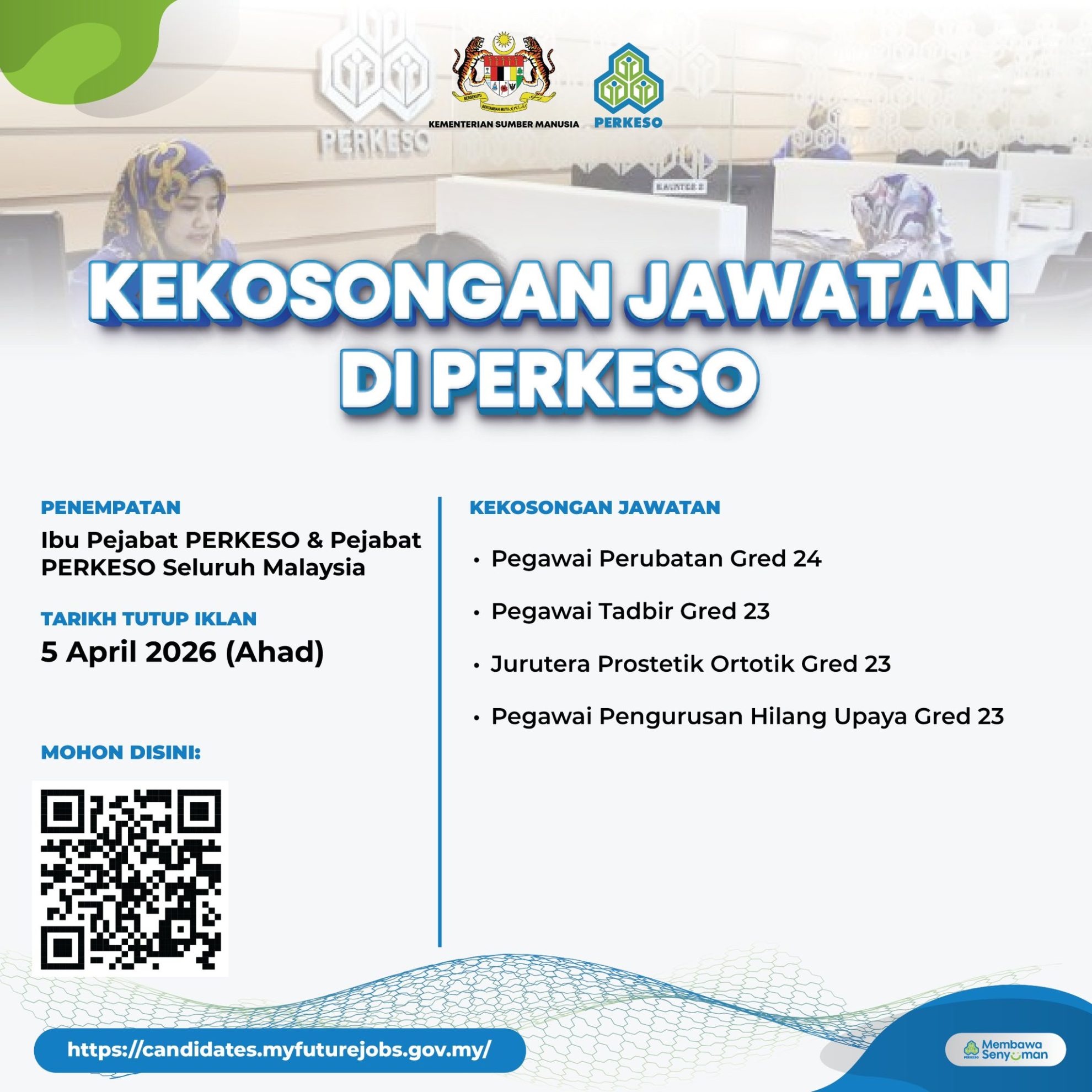 Jawatan Kosong PERKESO 2026: Pelbagai Jawatan Dibuka Seluruh Malaysia ...