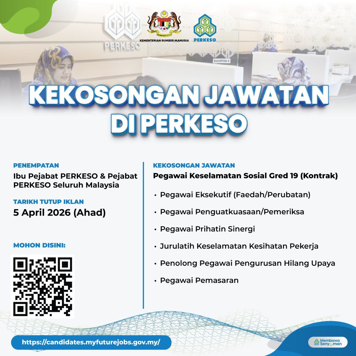 Jawatan Kosong PERKESO 2026: Pelbagai Jawatan Dibuka Seluruh Malaysia ...