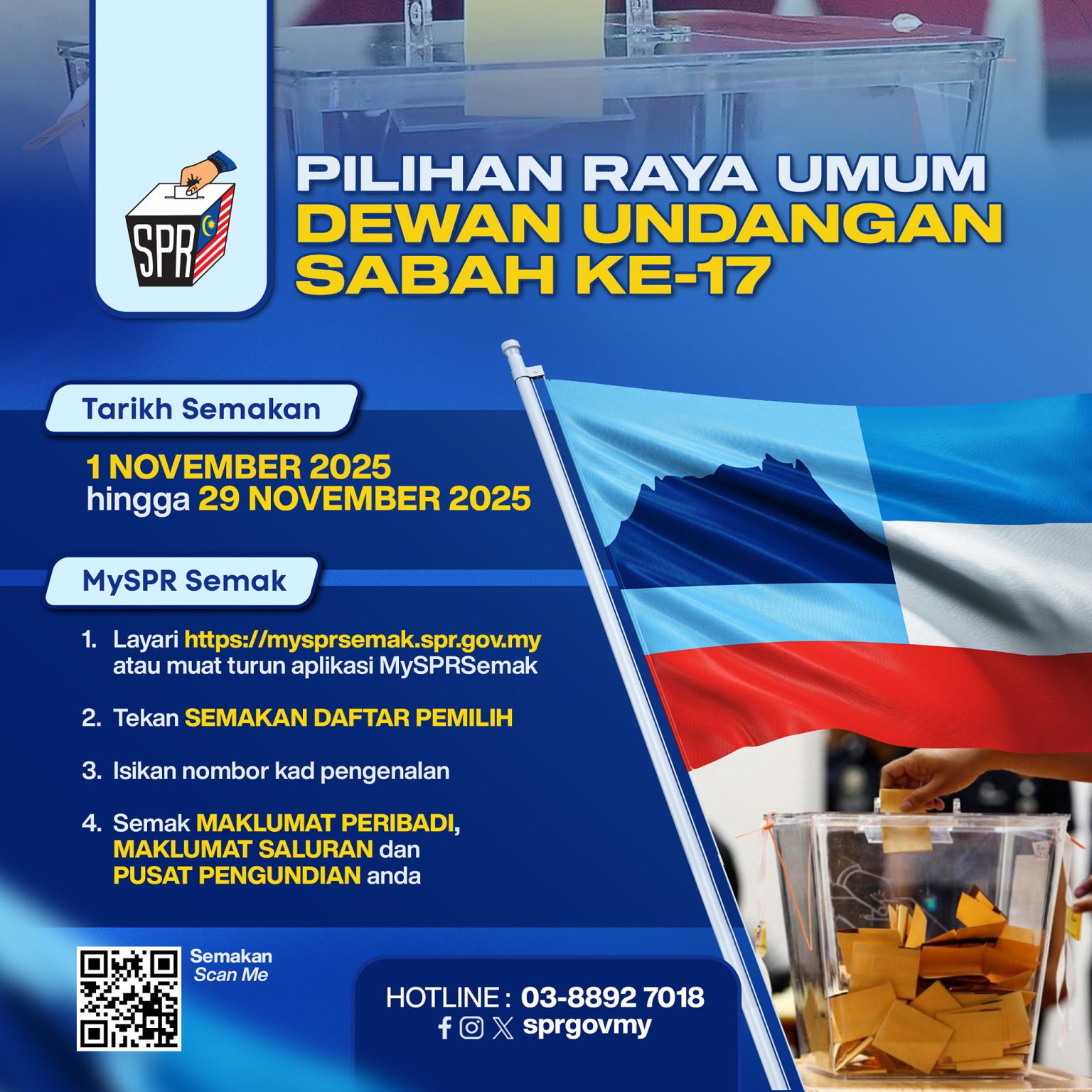 Semakan Daftar Pemilih Pilihan Raya Umum Dewan Undangan Negeri Sabah Ke ...