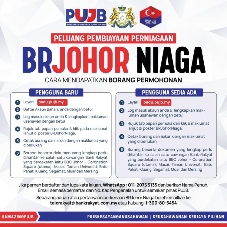 Cara Mohon BR Johor Niaga PUJB 2025: Panduan Permohonan & Dokumen ...