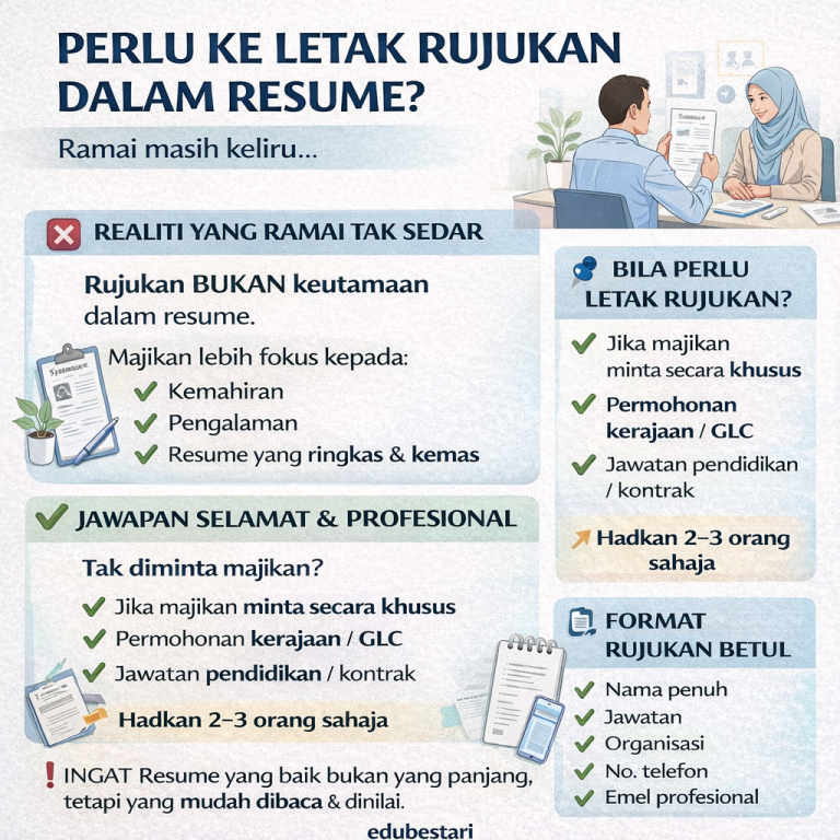 Perlu Atau Tidak Letak Rujukan Dalam Resume? Ini Jawapan Tepat » EduBestari