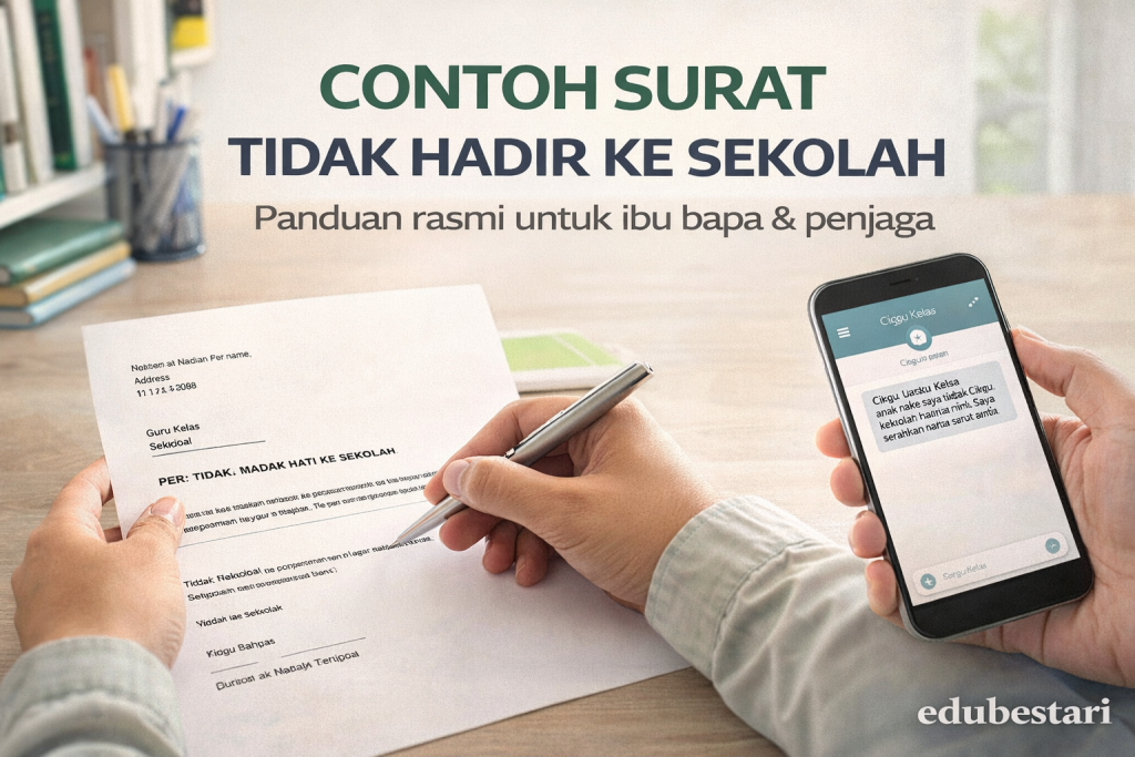 Contoh Surat Tidak Hadir Ke Sekolah (Lengkap & Rasmi Untuk Ibu Bapa ...